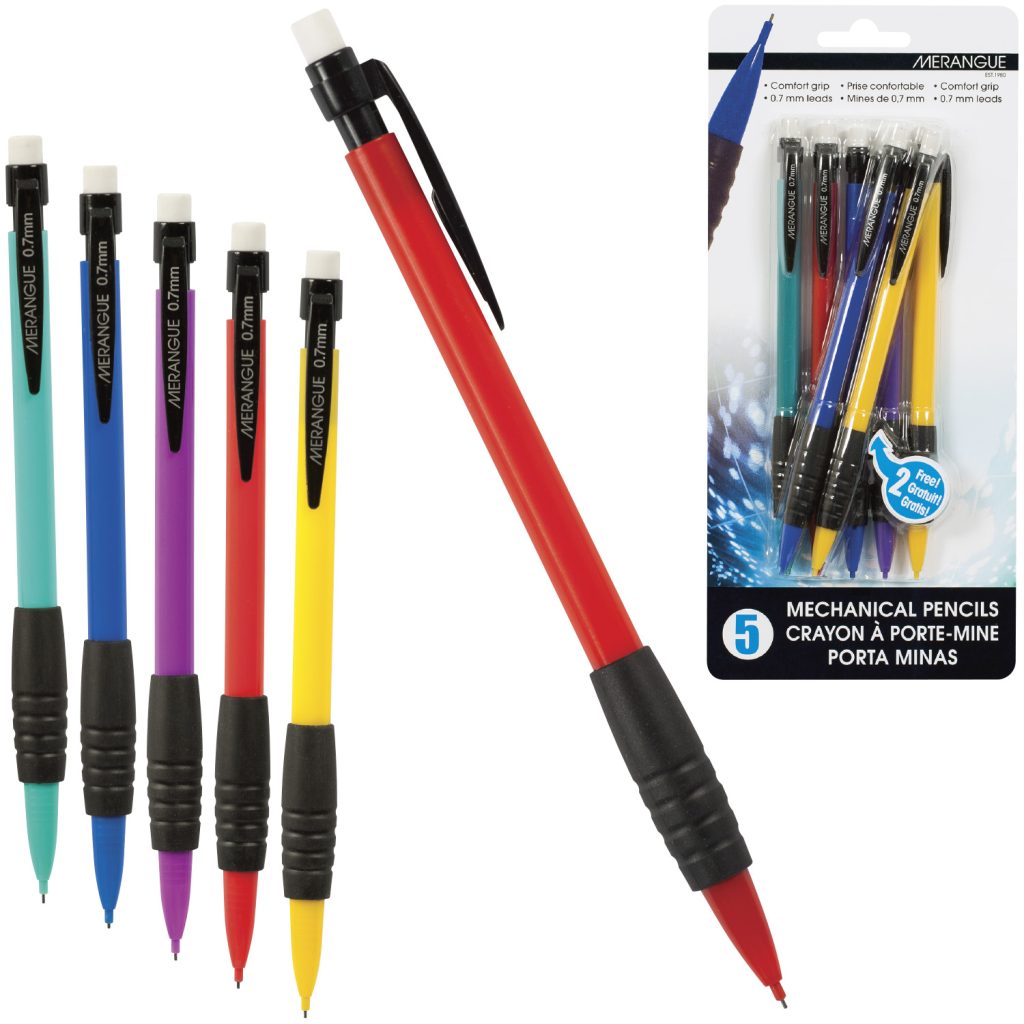 38N1-9221-00-000 – 7 Pack Comfort Grip Mechanical Pencils – Merangue