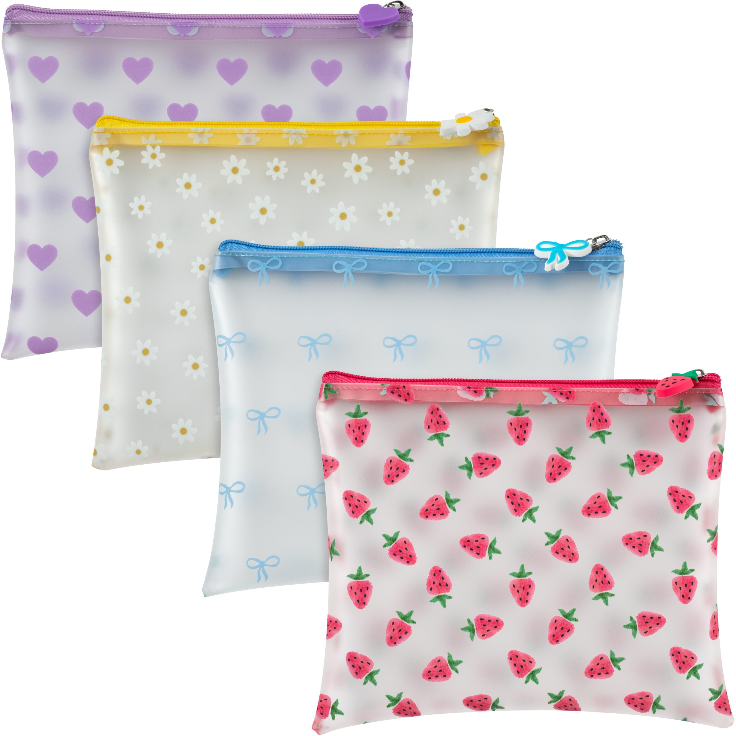 1015-4400-00-000 – Frosted Transparent Flat Pouch with Decorative Charm ...